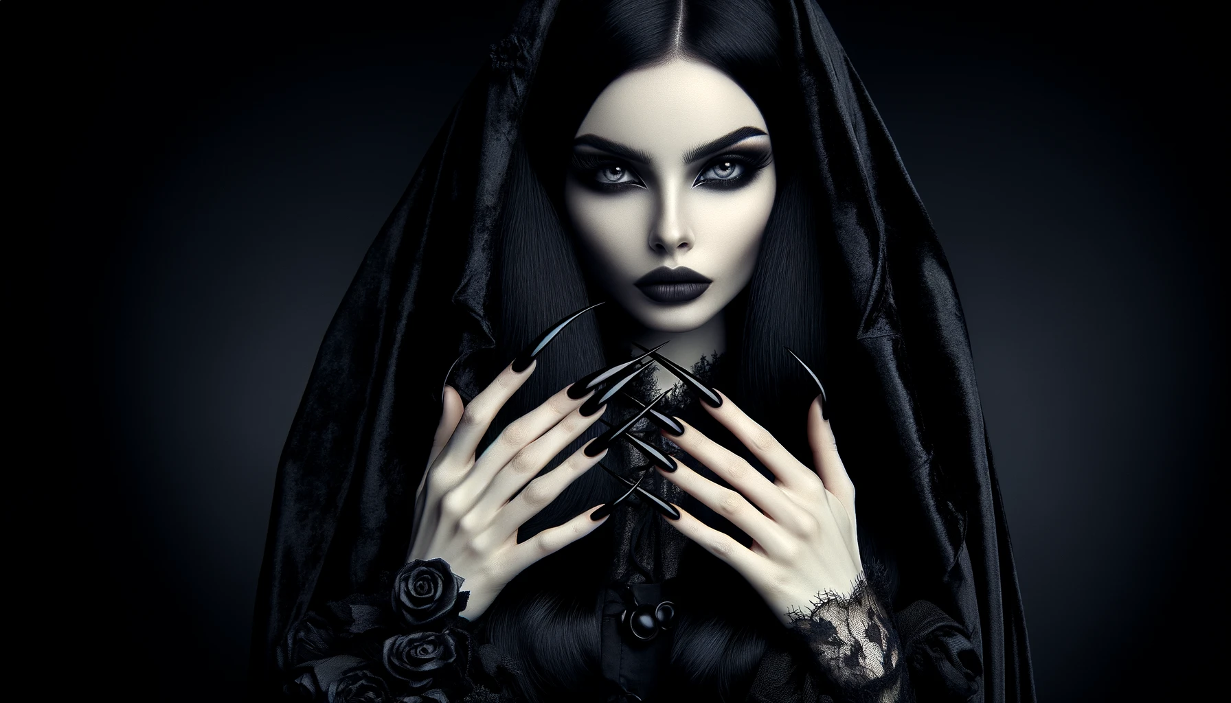 Aggressive Black Gothic Nails: A Guide to Perfect Dark Aesthetics ...